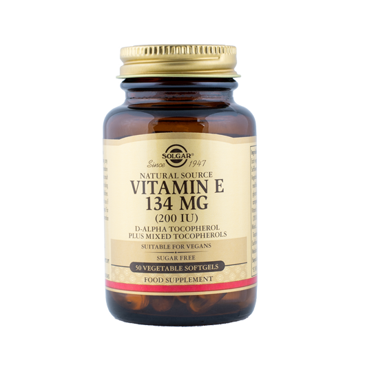 E-Vitamiin 134 mg, 50 kapslit, Solgar - Biotheka
